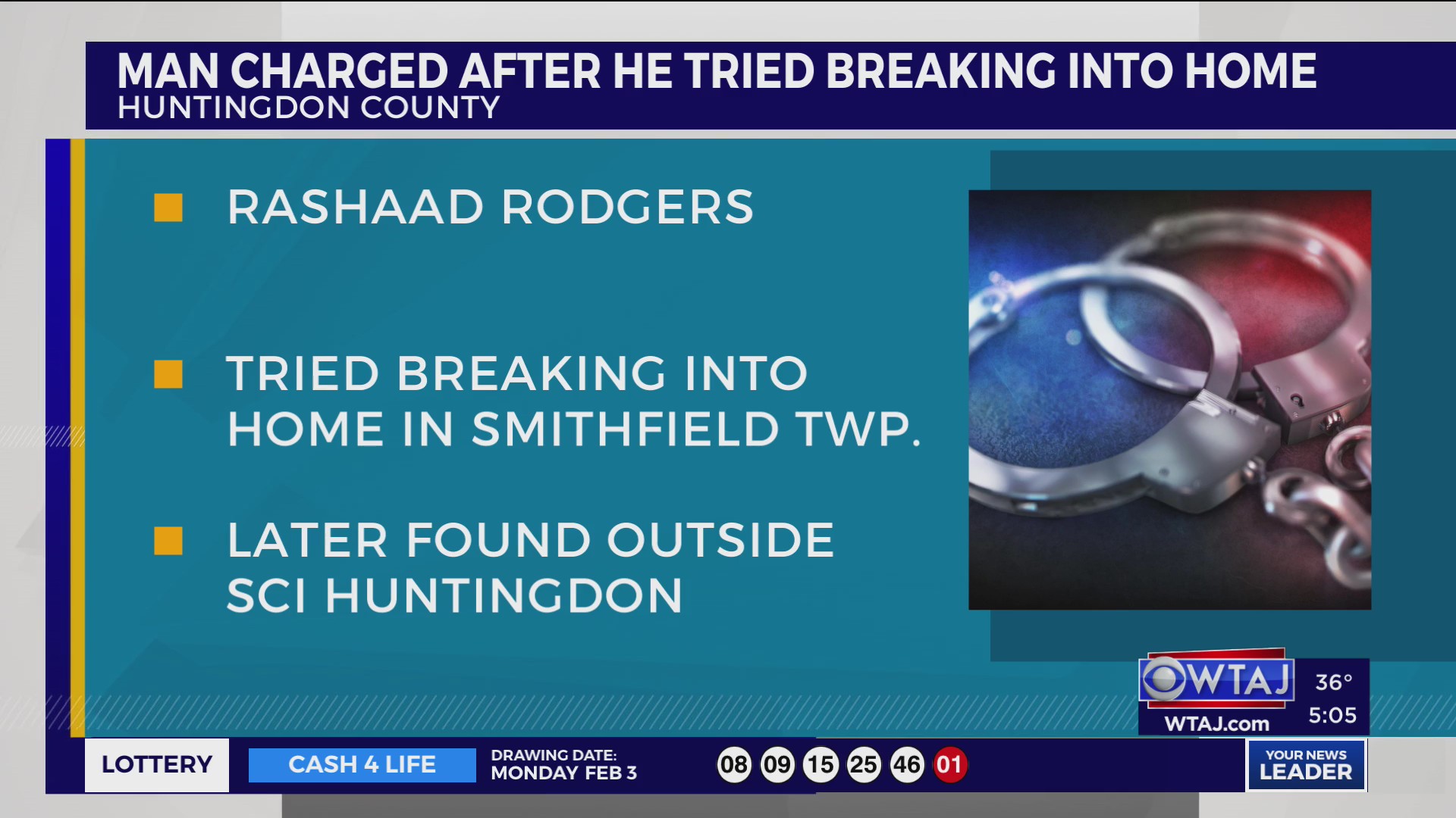 Suspected burglar found outside SCI Huntingdon on ecstasy, troopers said