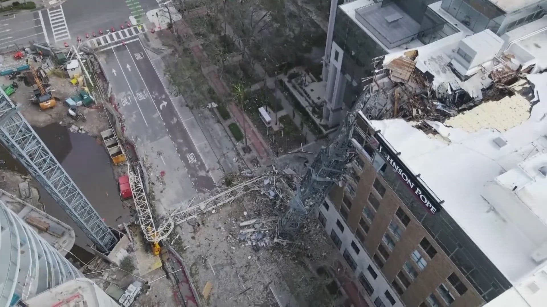 Legal battle unfolds after crane falls onto building during Hurricane ...