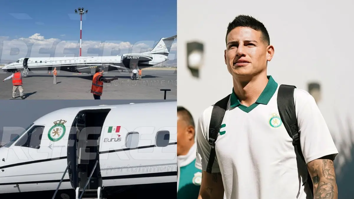 El 'bacano' taxi aéreo de James Rodríguez y el Club León