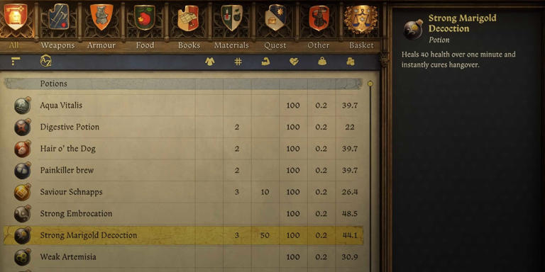 Kingdom Come: Deliverance 2: 10 Best Potions, Ranked