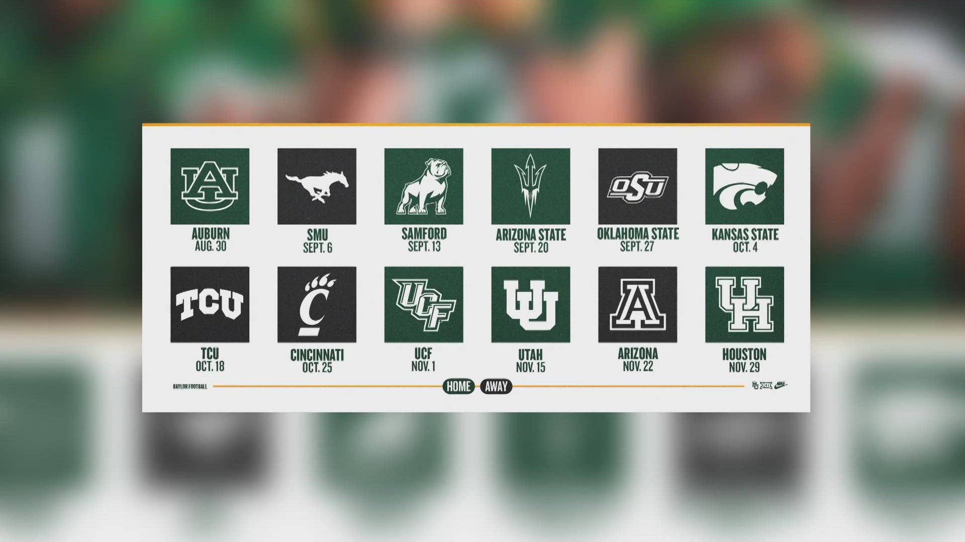 Baylor announces 2025 football schedule