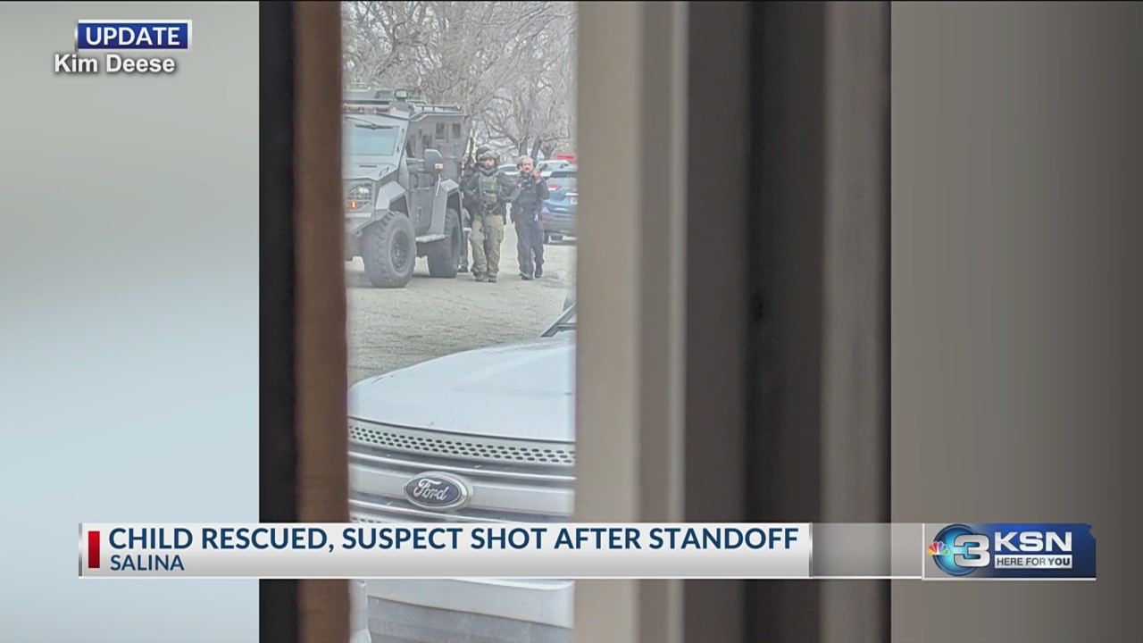 Child rescued, suspect shot after standoff in Salina
