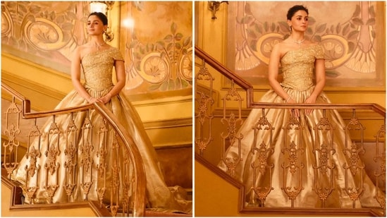 Alia Bhatt stuns as real-life Belle in dreamy golden gown for latest ad ...