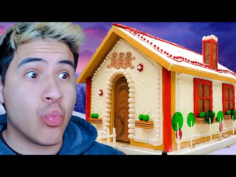 24 Hours Inside a Real-Life Gingerbread House – Watch Me Survive!