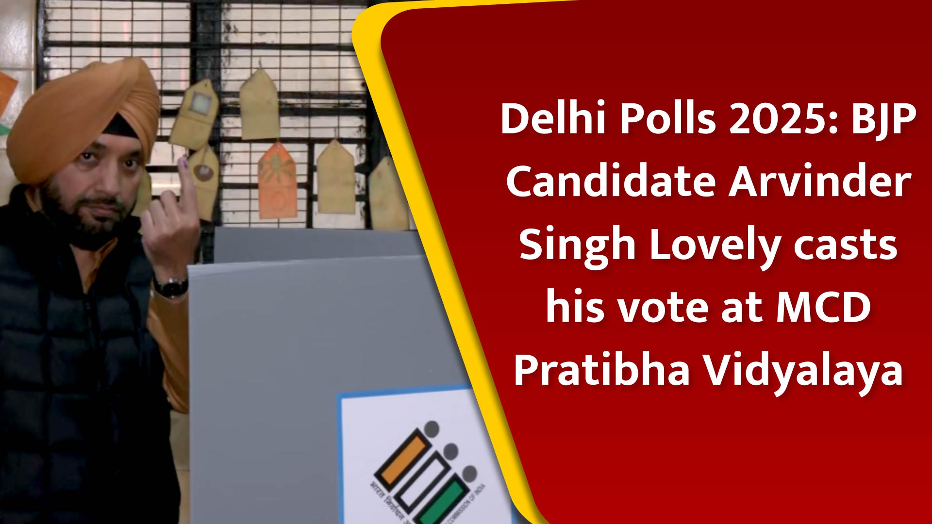 Delhi Polls 2025: BJP Candidate Arvinder Singh Lovely casts his vote at ...