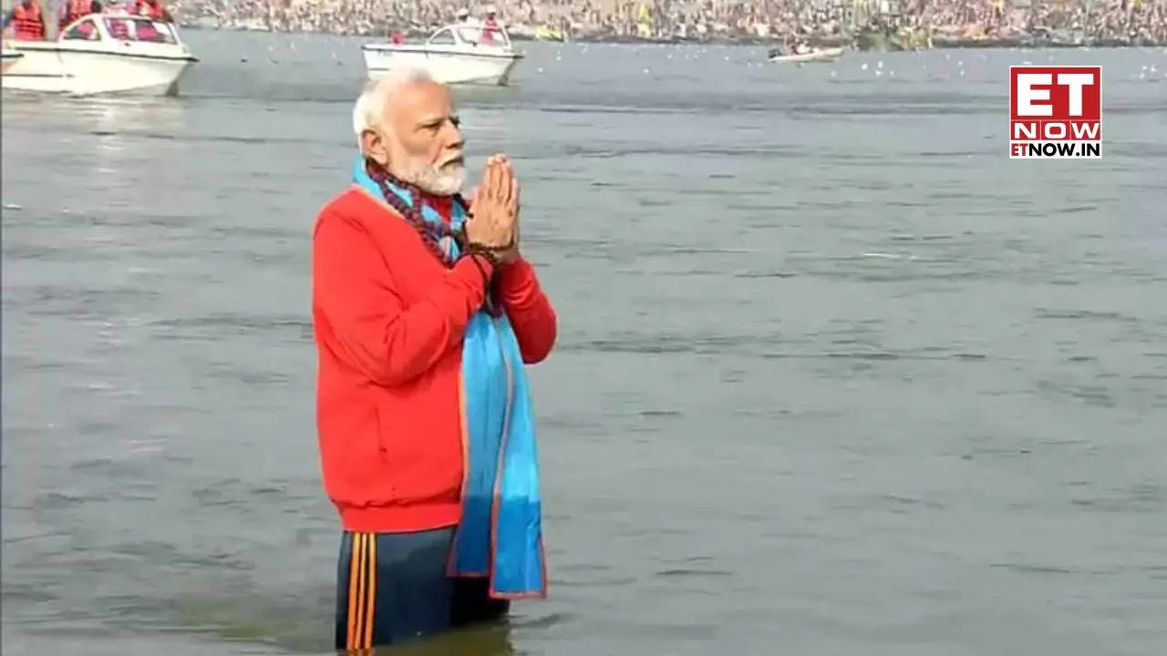 Maha Kumbh 2025: PM Modi takes holy dip at Sangam in Prayagraj | PICS