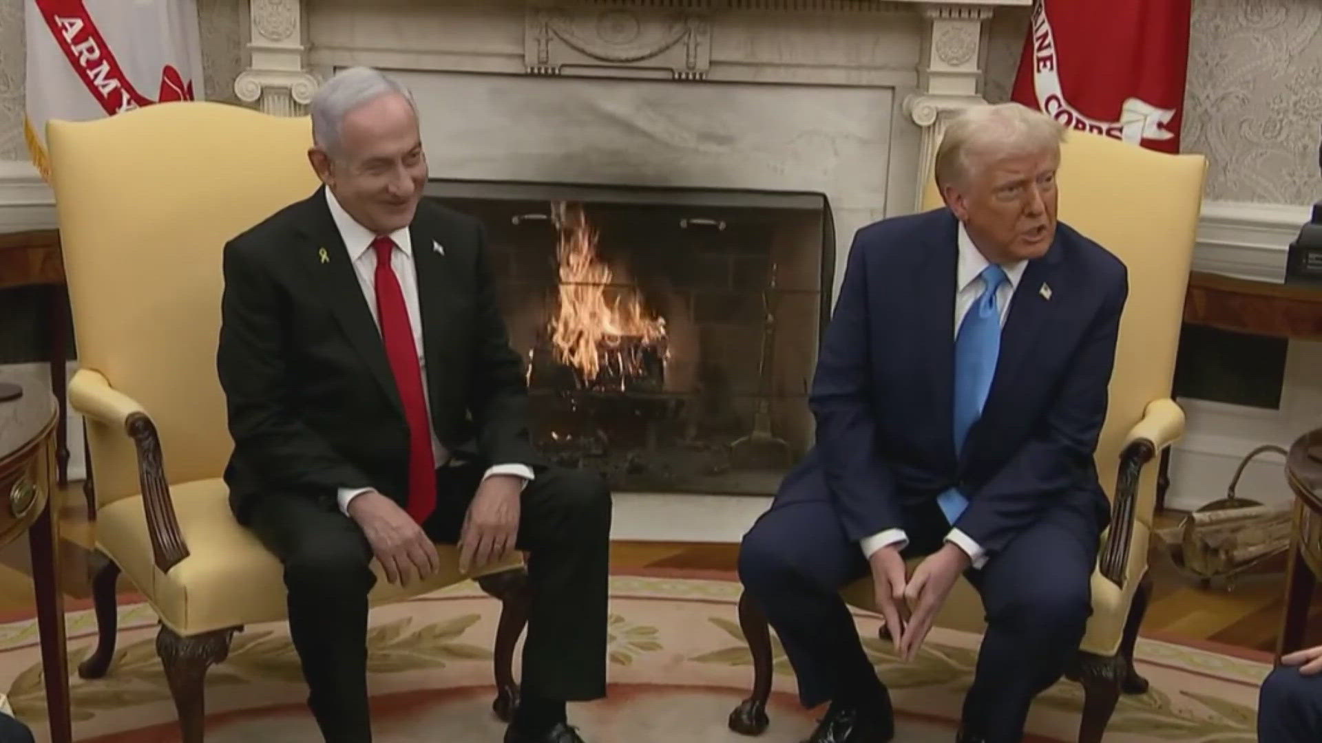 President Trump meets with Israeli Prime Minister Benjamin Netanyahu ...
