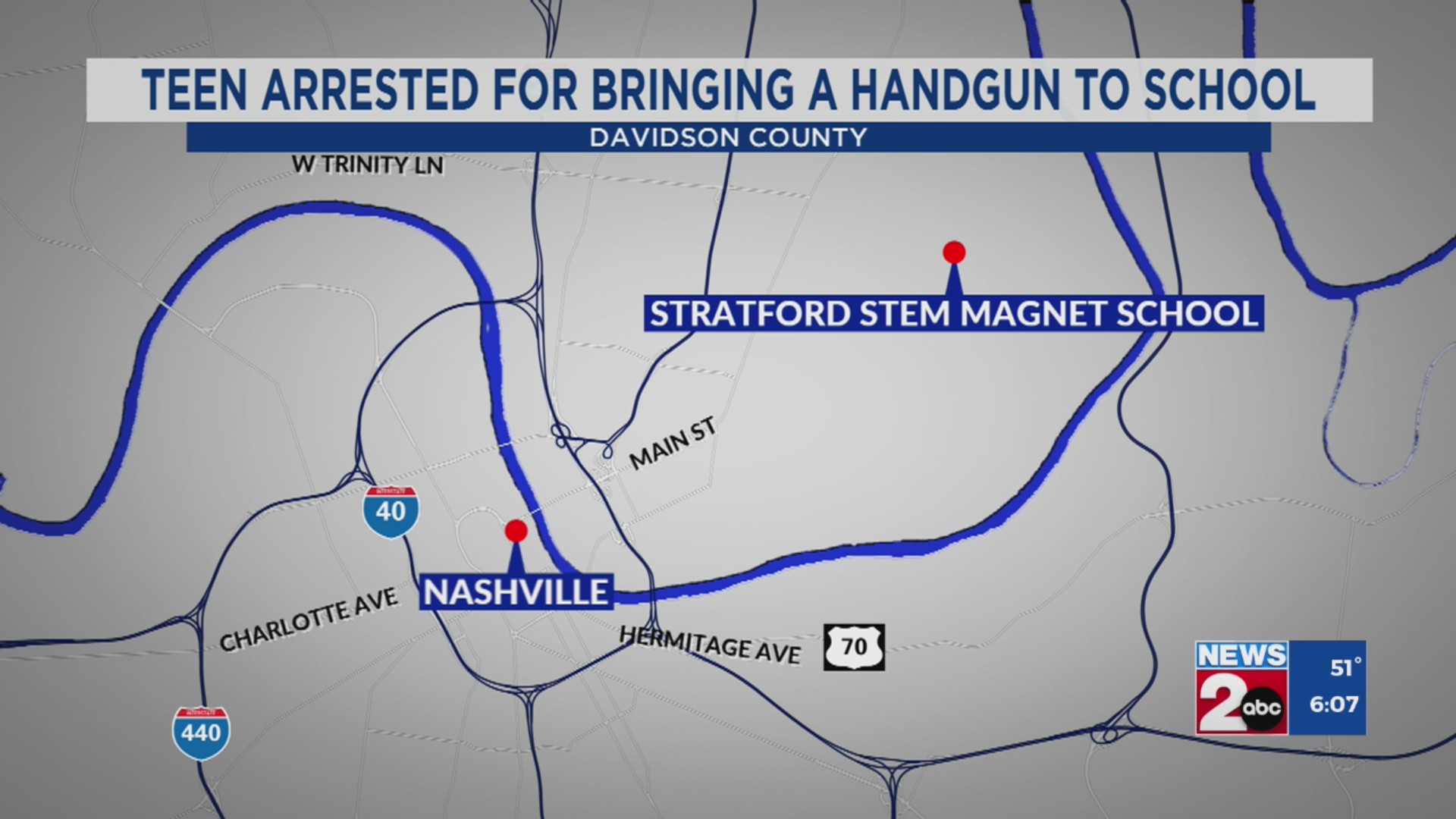 Teen arrested for bringing gun to school