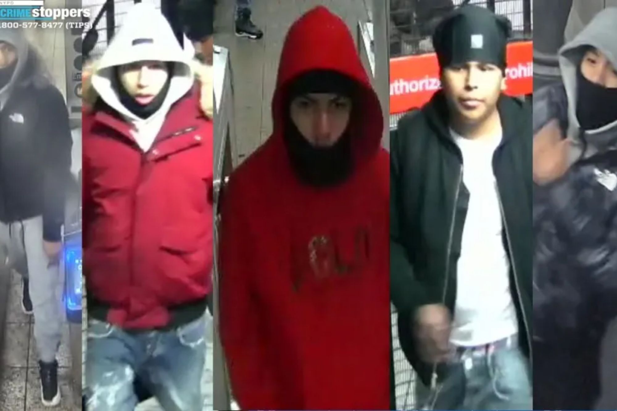 Brazen masked robbery crew tries to snatch 3 women’s handbags in NYC ...