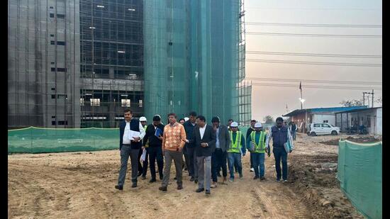 GMDA CEO inspects hospital site in Sector 102, seeks completion by June
