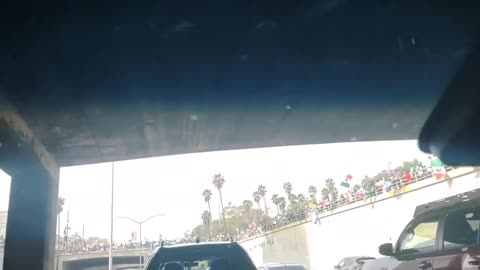US: Protesters Block Freeway In Downtown LA In Protest Of Immigration ...
