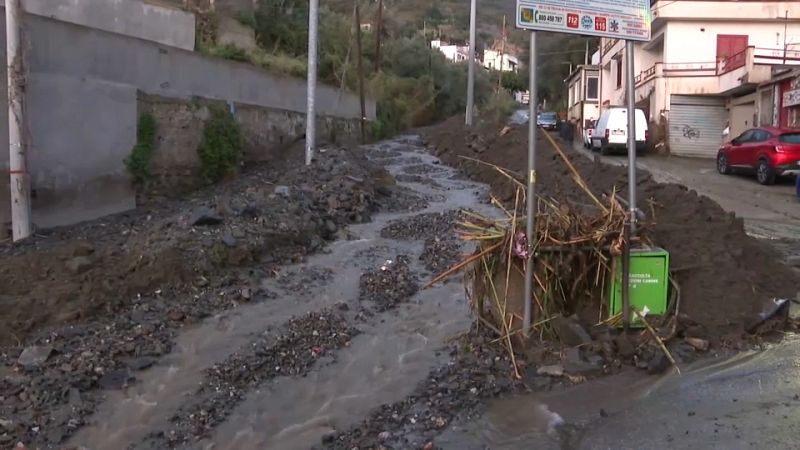 Clean up efforts are underway in the Italian city of Messina following ...