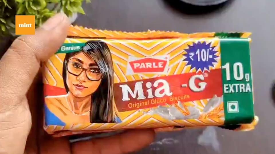 Mia Khalifa as Parle-G girl: Video of new biscuit cover goes viral ...