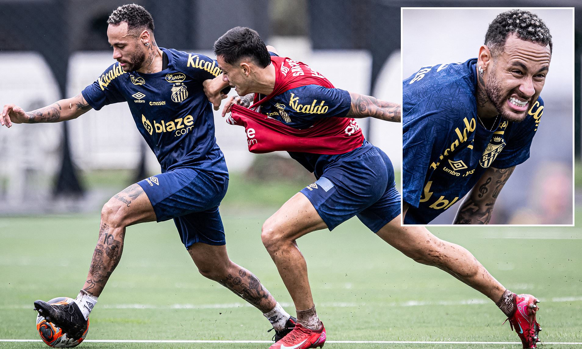 Neymar 'is travelling to his first Santos training sessions via ...