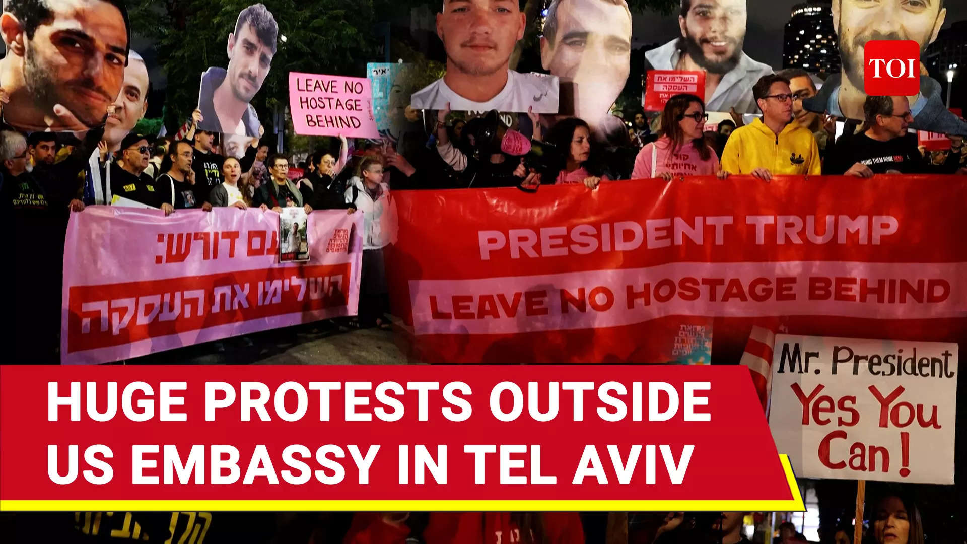 Israelis Protest Outside US Embassy In Tel Aviv As Netanyahu Meets ...