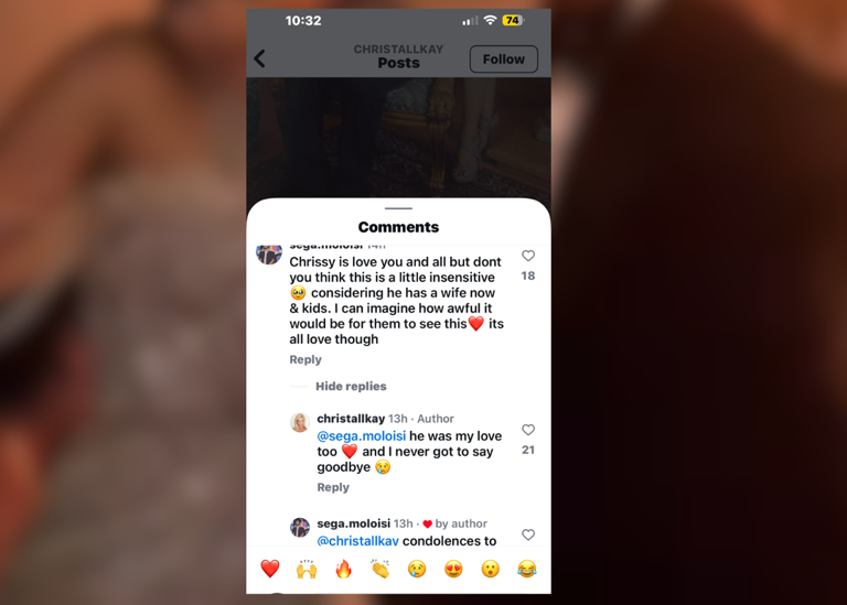 ‘We were engaged’: Christall Kay pays tribute to Douw Steyn