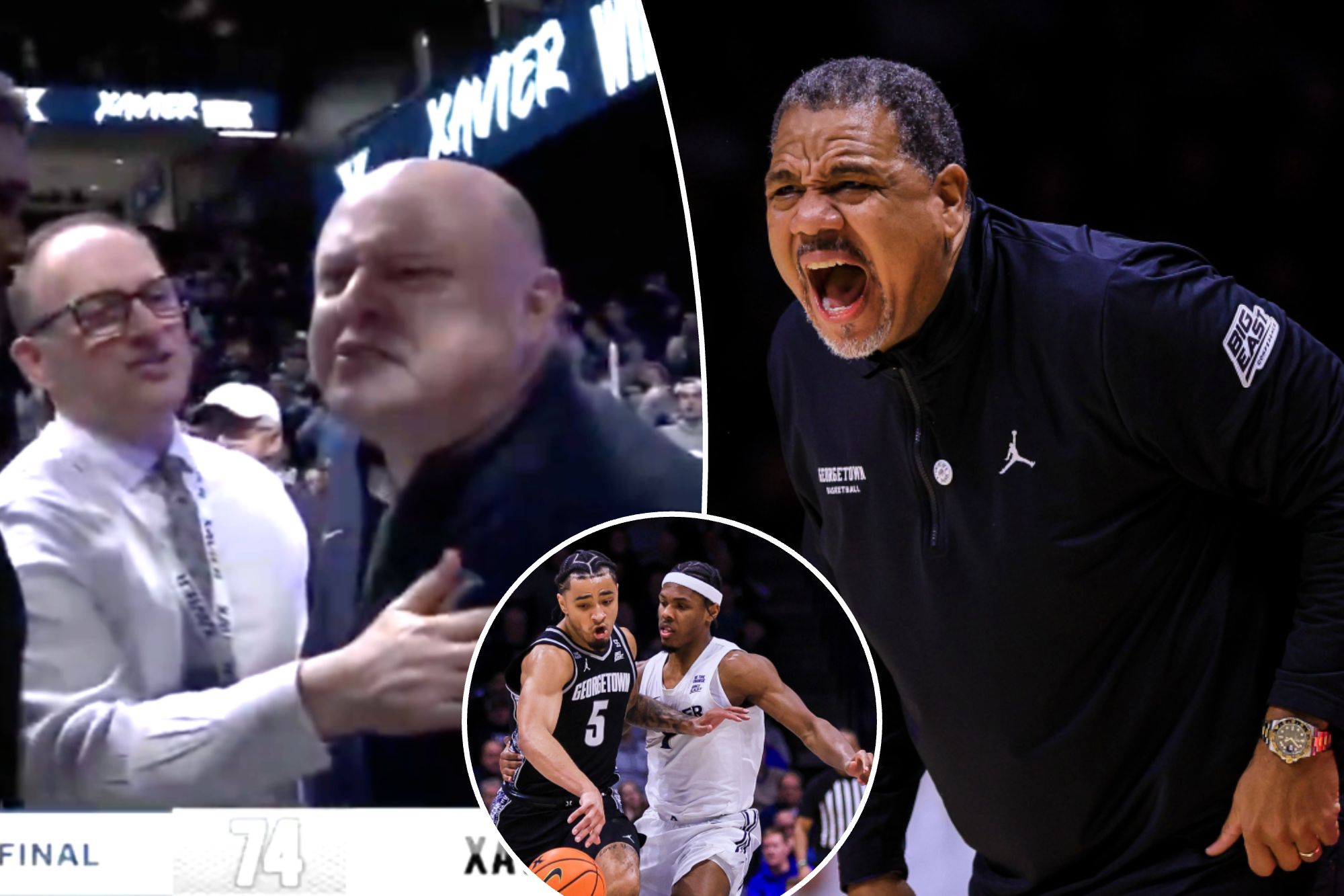 Georgetown’s Ed Cooley confronts Xavier fan in ugly scene at end of Big ...
