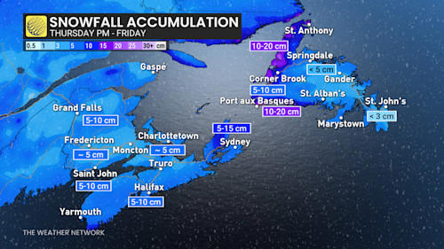 Back-to-back stormy, wintry systems take aim at Atlantic Canada