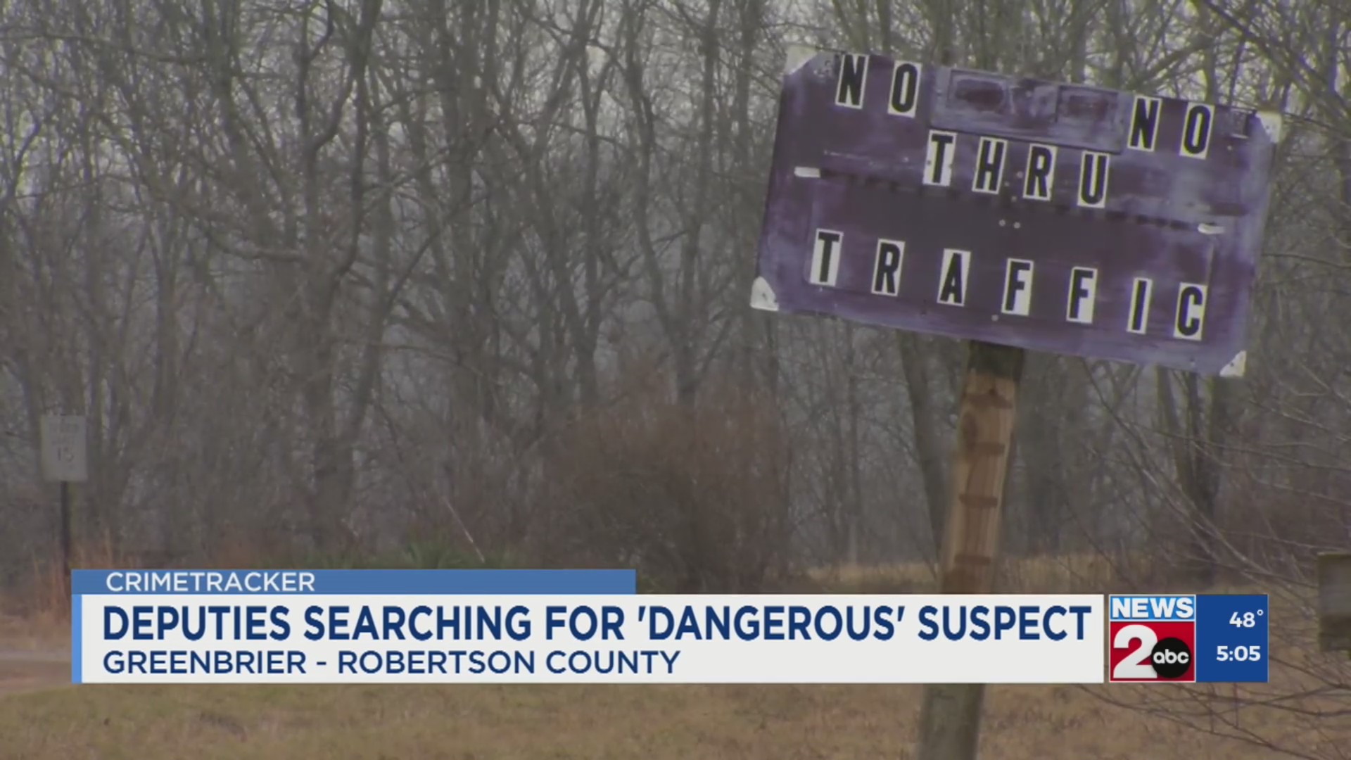 Deputies still searching for 'dangerous' suspect in Robertson Co.