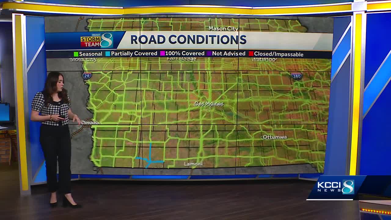 Iowa traffic: Icy conditions expected later today