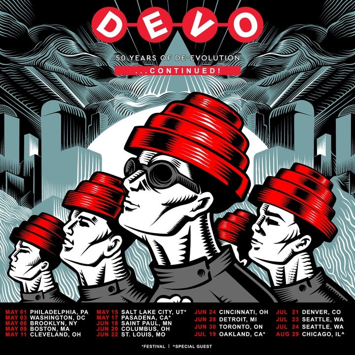 DEVO to bring '50 Years of De-Evolution' tour to Fillmore Detroit this ...