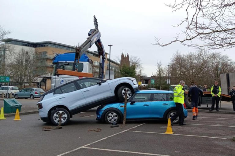 Surreal aftermath of car crash at Taunton Morrisons and we're all ...