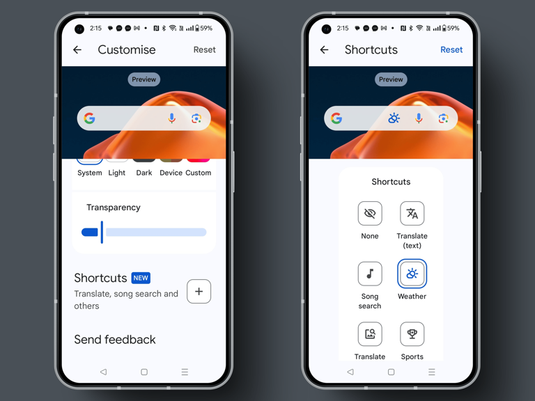 You Should Enable the Shortcut Feature in the Android Google Widget