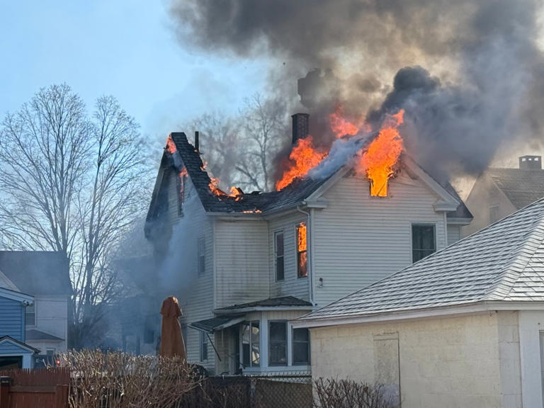 Crews work to put out house fire on Dubois Street in Westfield Crews work to put out house fire on Dubois Street in Westfield
