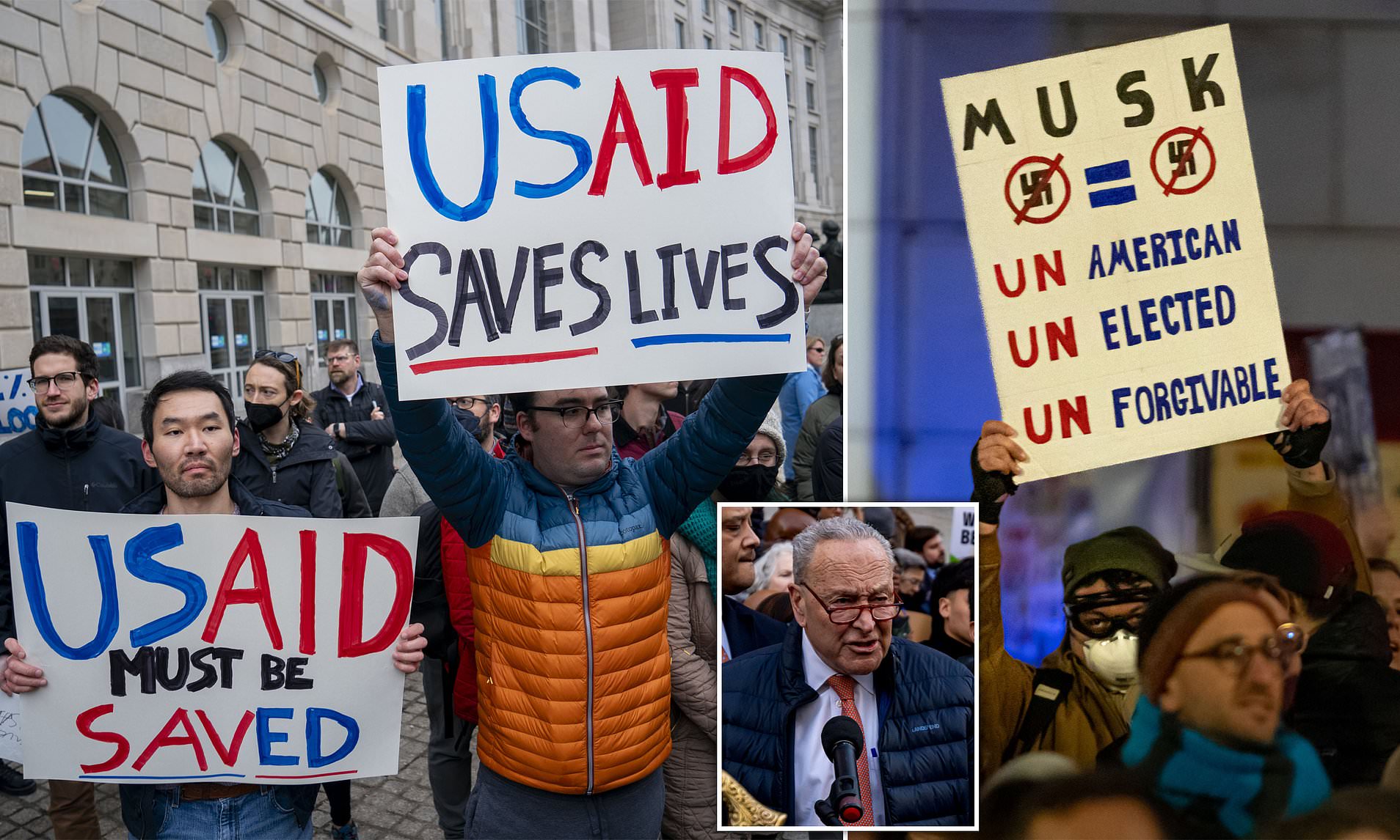 Democrats accusing Trump and DOGE of 'coup' struggle on response