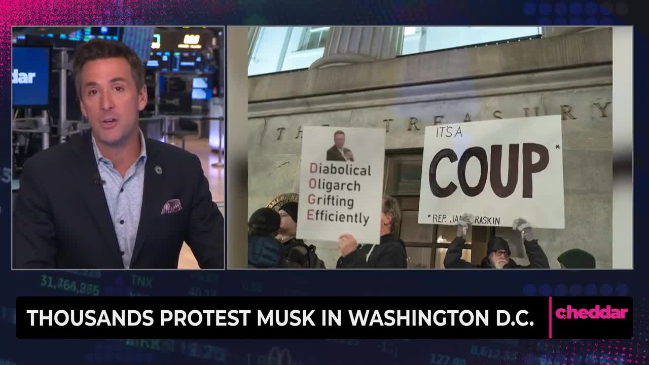Thousands Protest Musk in Washington D.C.