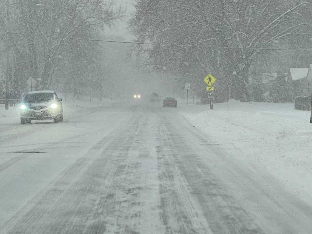 How much snow fell during Thursday winter storm in Minnesota?