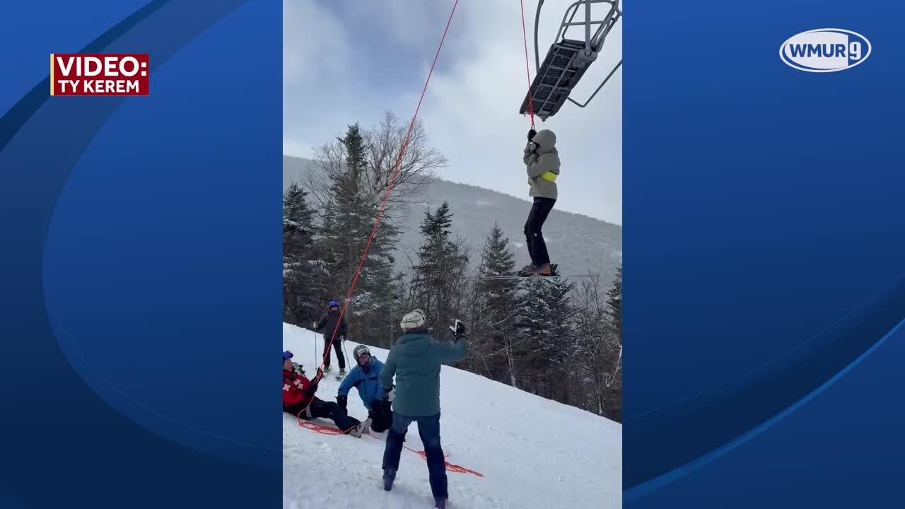 Raw videos: Watch as passengers are helped off Peabody Quad Lift at ...
