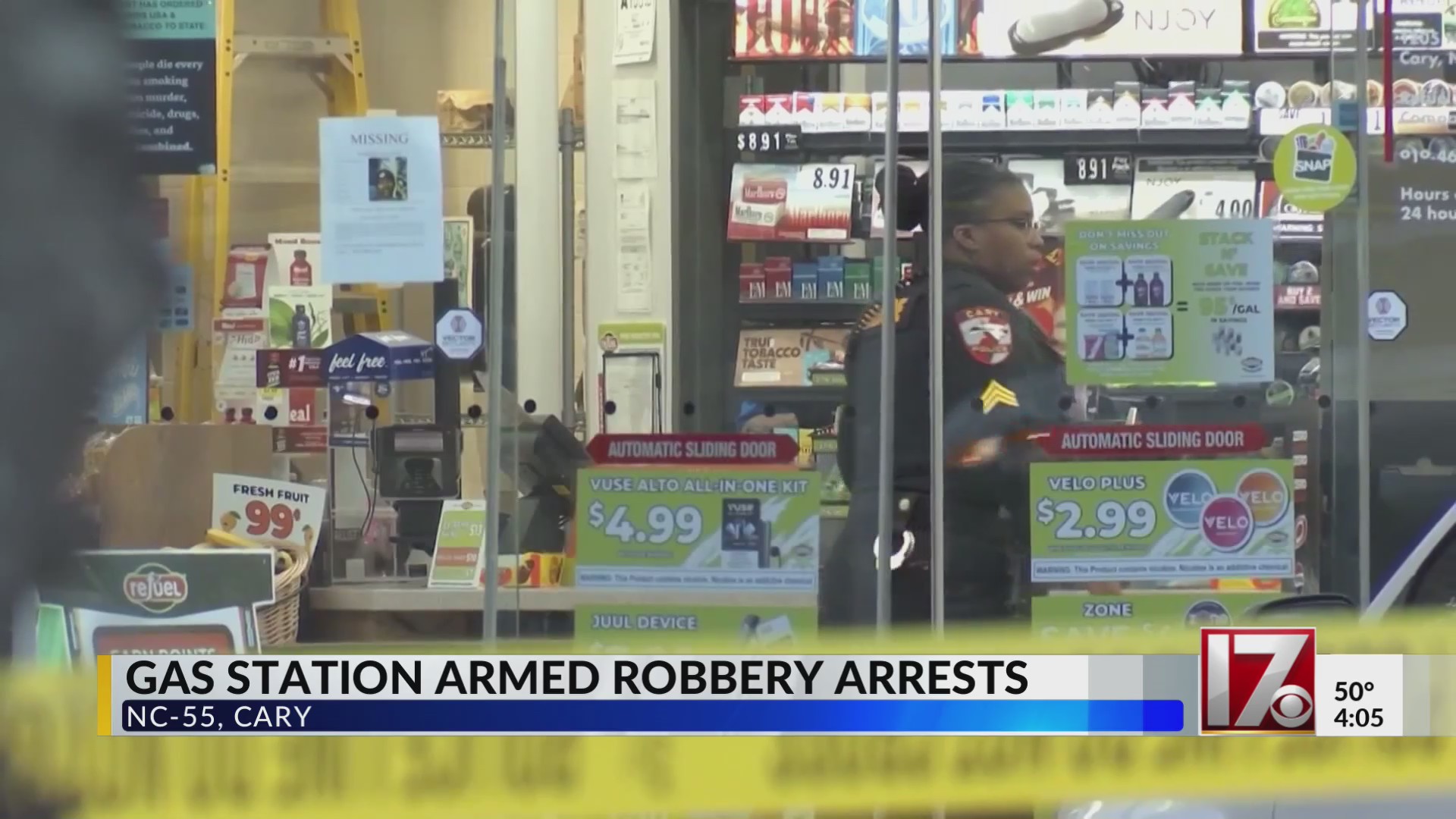 3 arrested in Cary gas station armed robberies