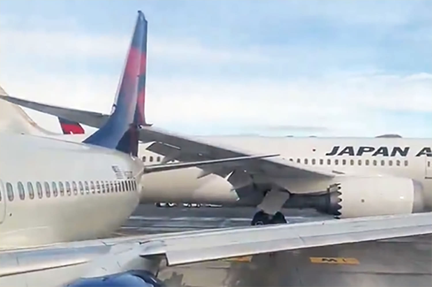 Japan Airlines plane strikes Delta plane's tail at Seattle-Tacoma airport