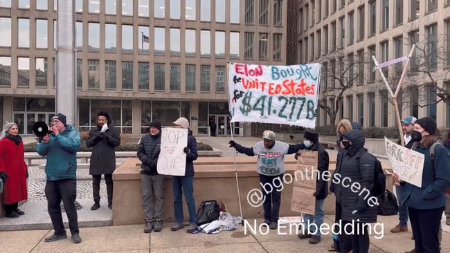 Protesters Gather Outside OPM Building After Musk-Led Seizure of ...