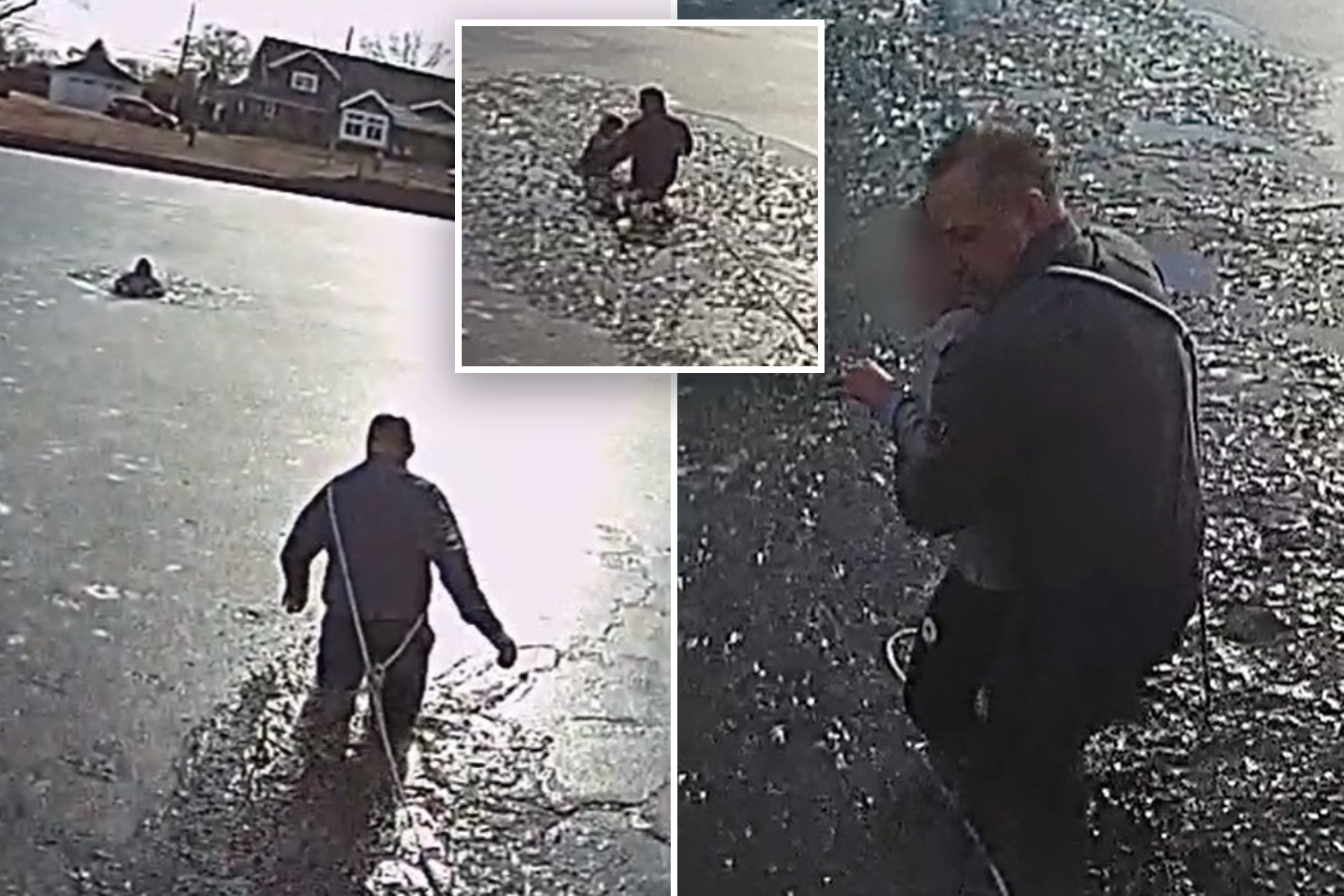 Dramatic video shows NJ cop rescuing boy, 11, who fell through ice on ...