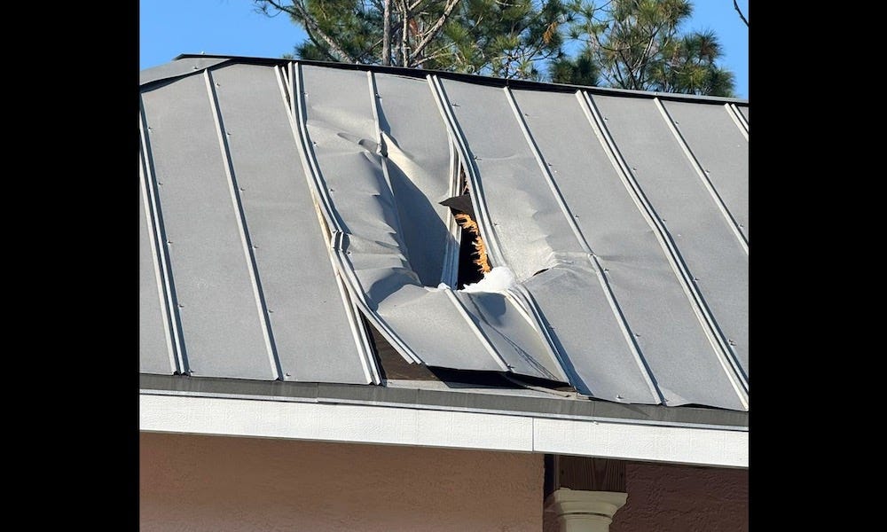Ice chunk as big as a human rips through roof; where did it come from?