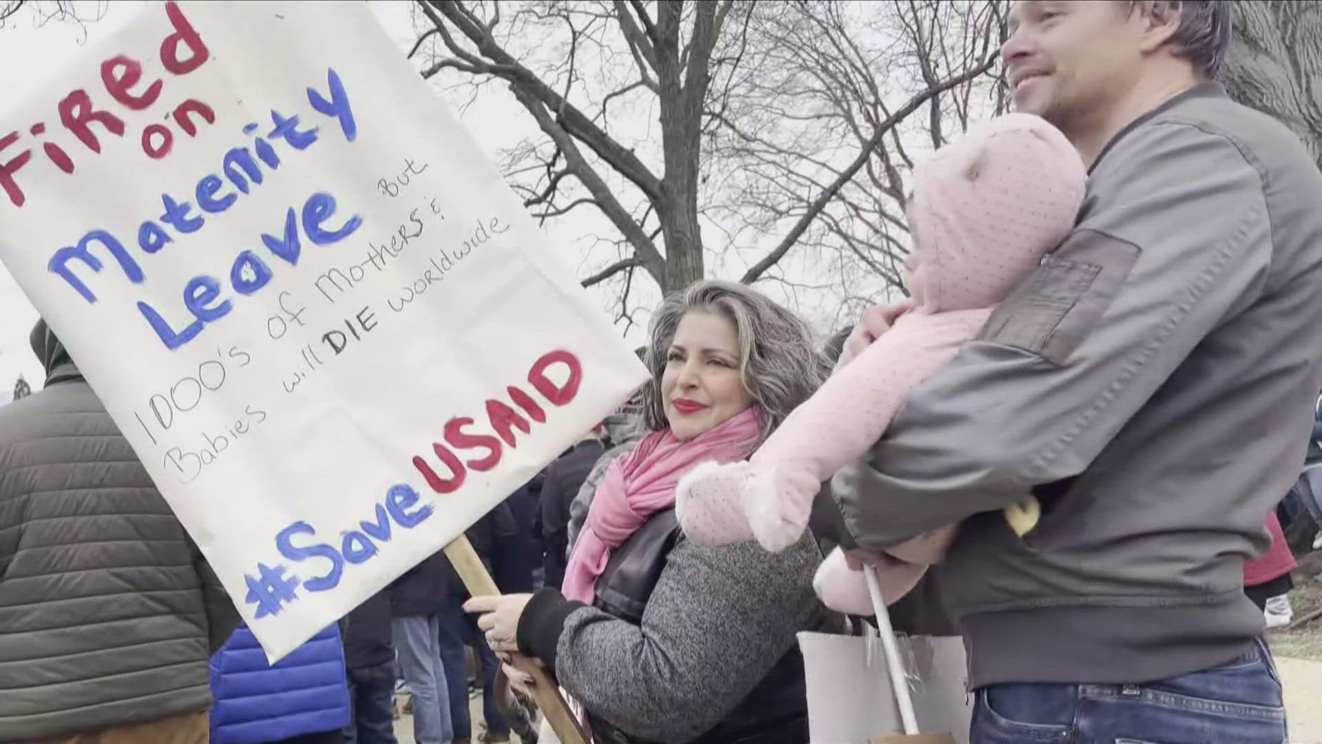 'Do your job!' | Protest held outside USAID amid shutdown, workers ...