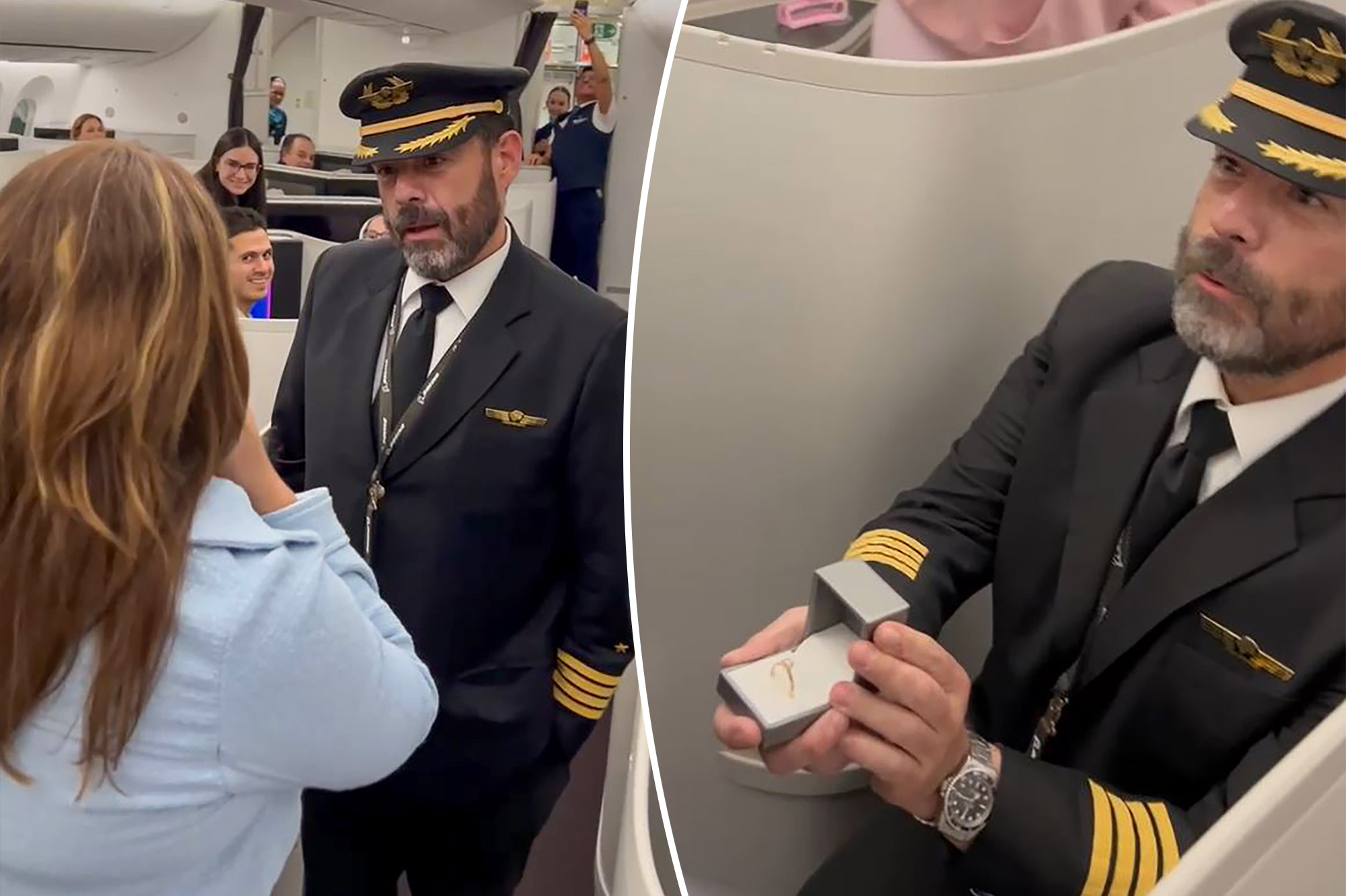 Pilot proposes to girlfriend midflight in heartwarming video: ‘My co ...