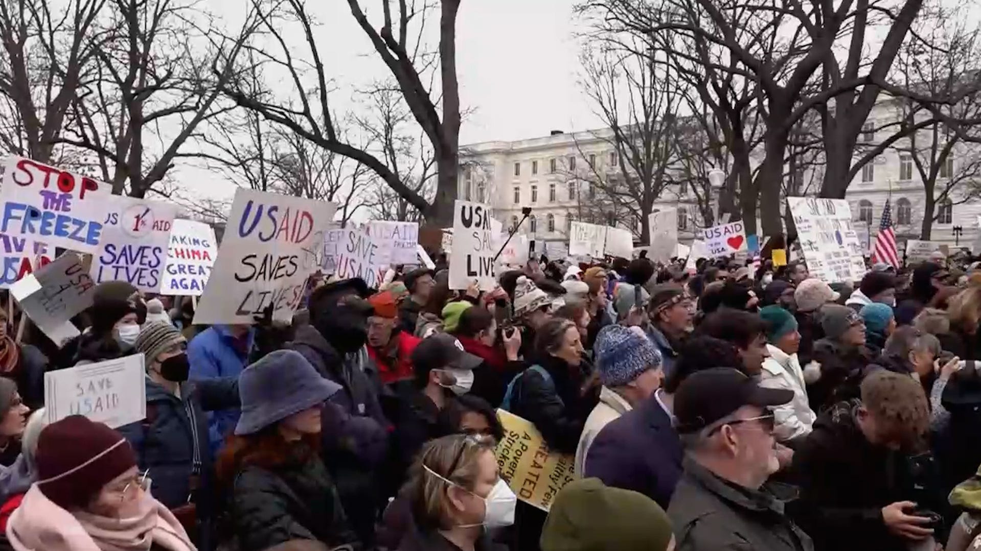 Demonstrators march across US in protest of Trump executive orders