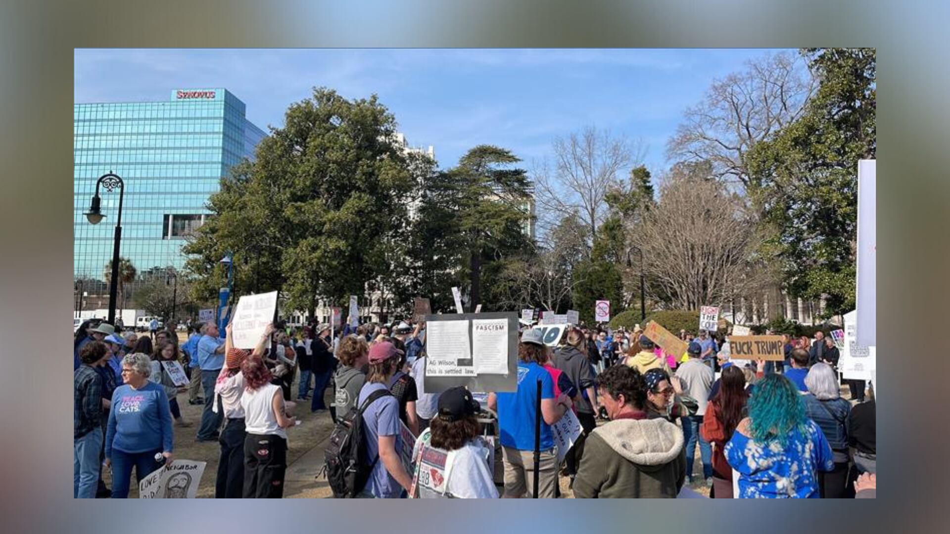 Hundreds gather at SC State House to protest Project 2025