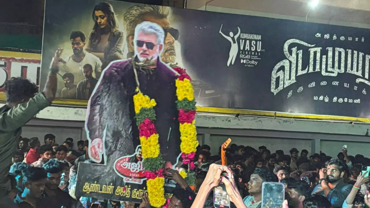 Vidaamuyarchi FDFS: Fans Of Ajith Kumar Throw A 'Party' As They Throng ...