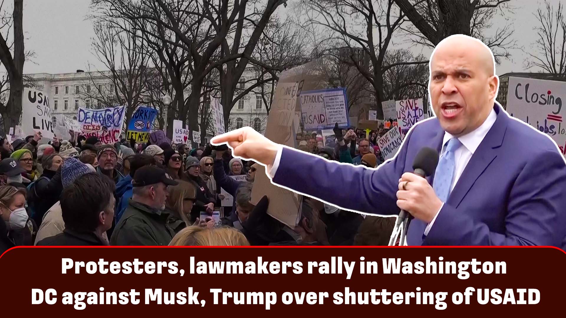 Protesters, lawmakers rally in Washington DC against Musk, Trump over ...