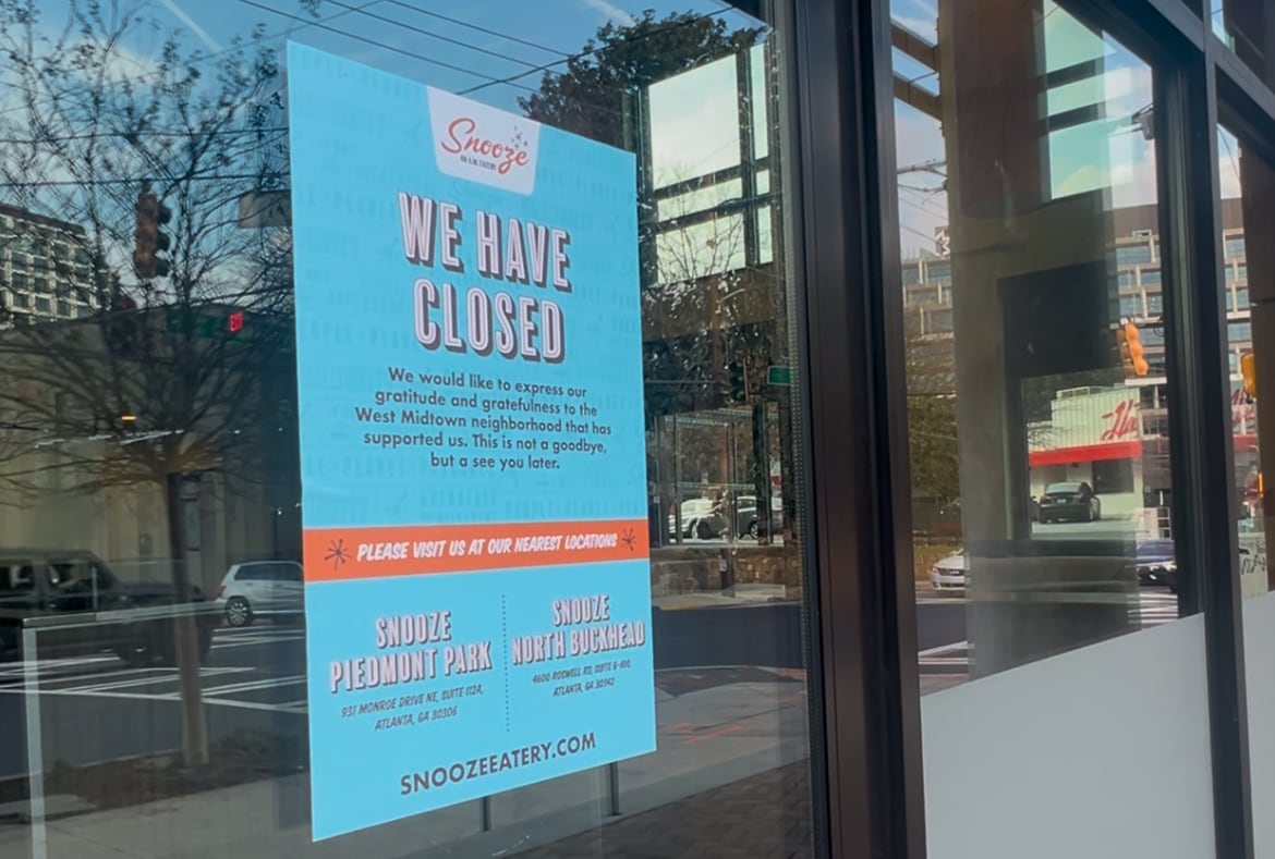 Nearly a dozen restaurants permanently close in West Midtown