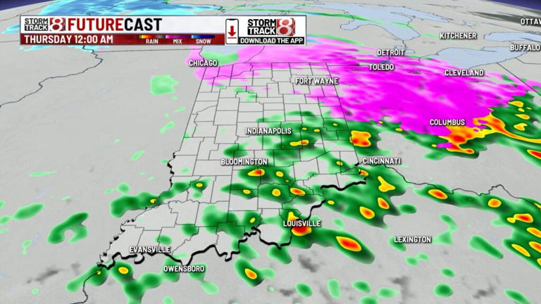 Rain, freezing rain, and thunder potential for Wednesday night; more ...