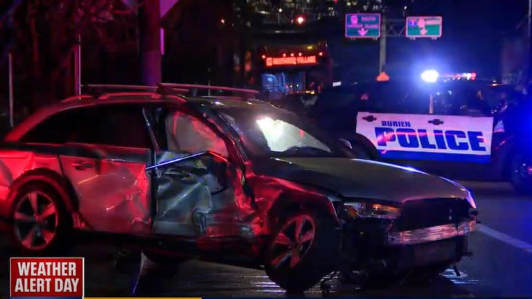 Two detained after pursuit ends in crash into West Seattle building