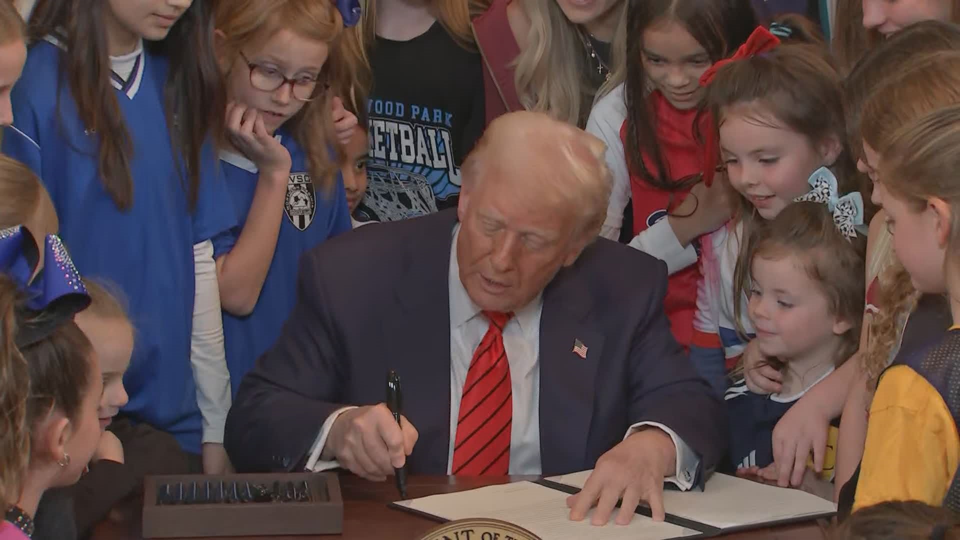 President Trump signs No Men in Women’s Sports order: Full video