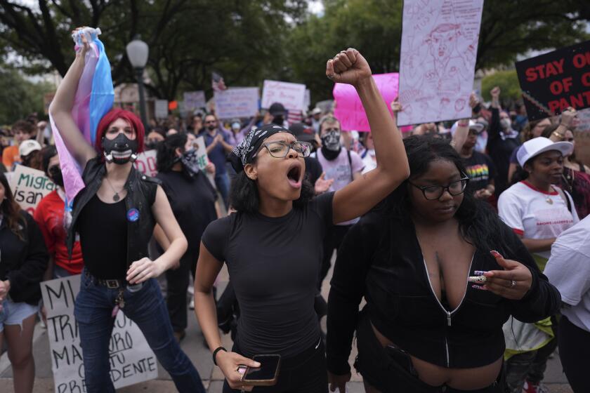 Protesters in cities across the U.S. rally against Trump's policies ...