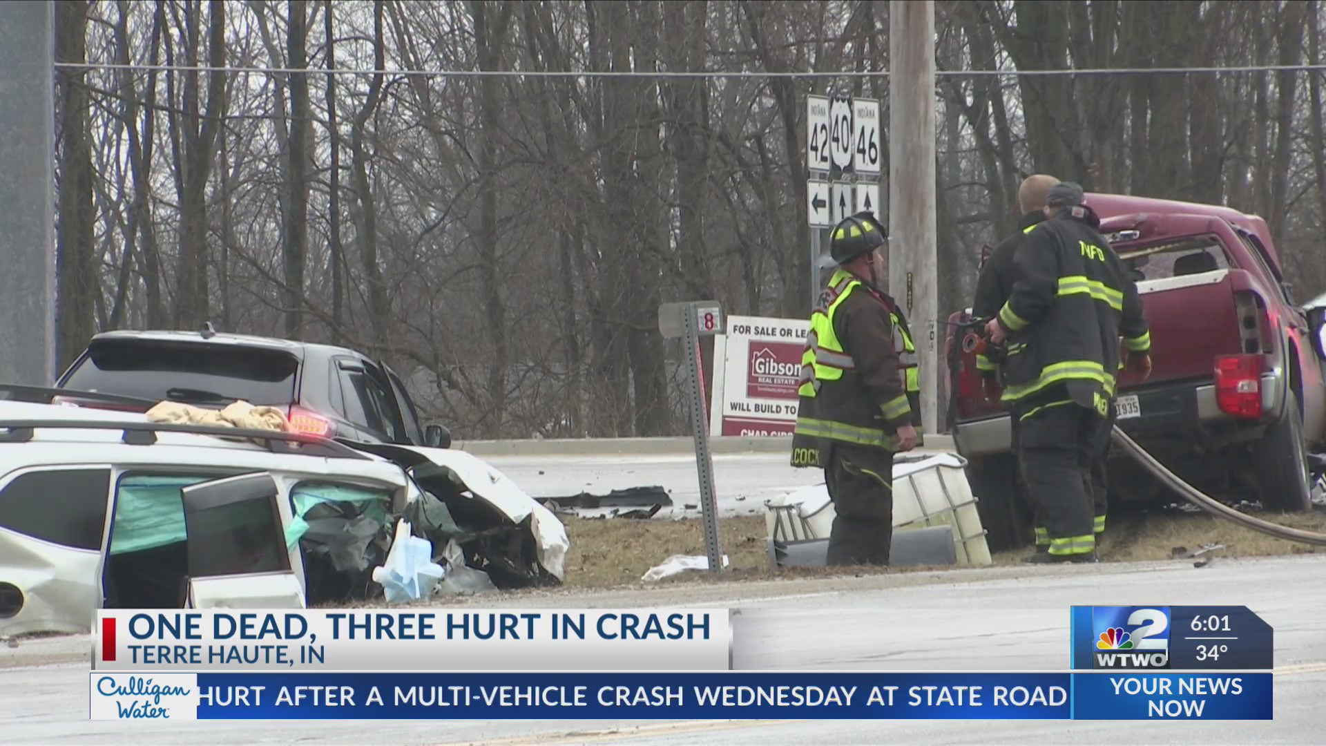 Multiple-vehicle crash closes both lanes of IN-46 Multiple-vehicle crash closes both lanes of IN-46