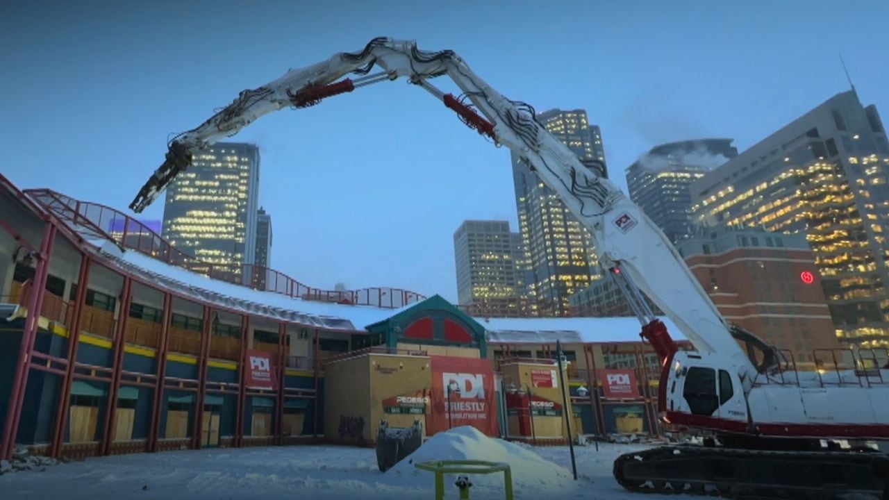 Demolition started on Downtown Calgary's Eau Claire Market